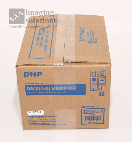 DNP DS40 Printer Media - 4x6" ID # DS404x6z DS40 4x6 Dye Sub printer | AAAImagingSolutions