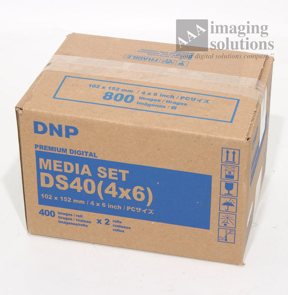 DNP DS40 Printer Media - 4x6" ID # DS404x6z DS40 4x6 Dye Sub printer ...